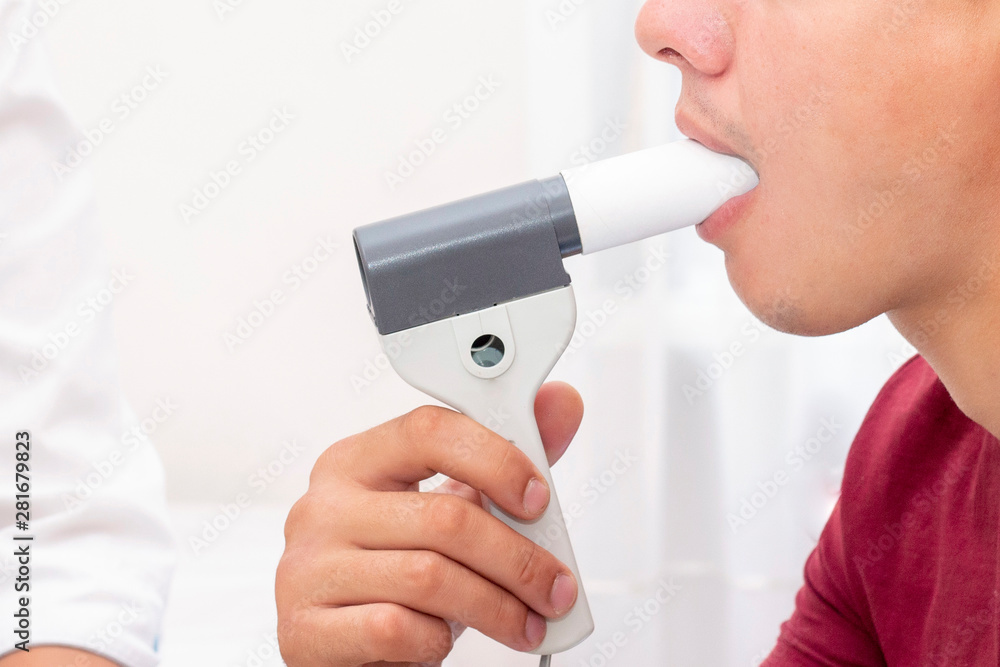 The device with which spirometry is performed is called a spirometer ...