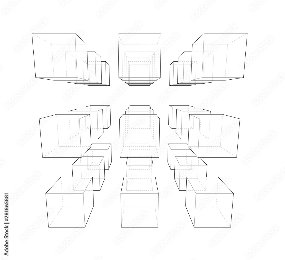 Two Point Perspective Drawing Tutorial Stock Vector | Adobe Stock