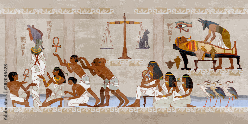 Ancient Egypt. Mummification process. Next world, religion. Anubis and ...