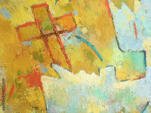 Christian concept in handmade style on the canvas. Illustration of ...