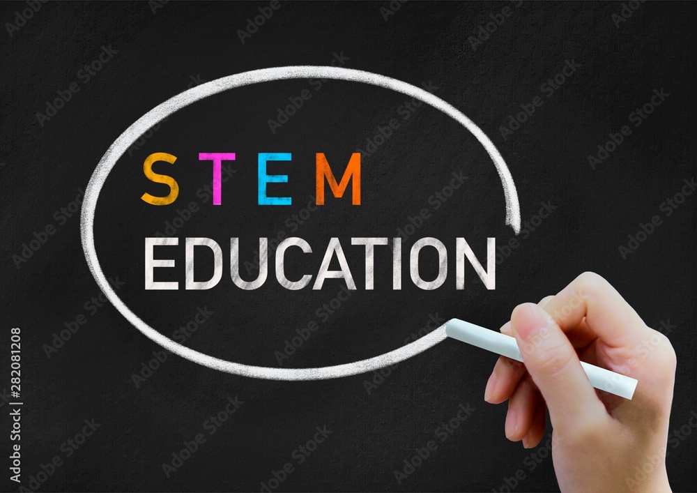 STEM education background concept on chalkboard Stock Photo | Adobe Stock