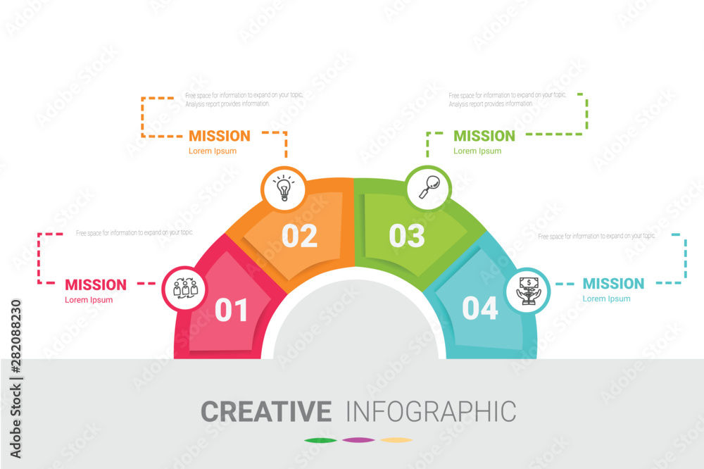Template for cycle diagram, graph, presentation and round chart ...