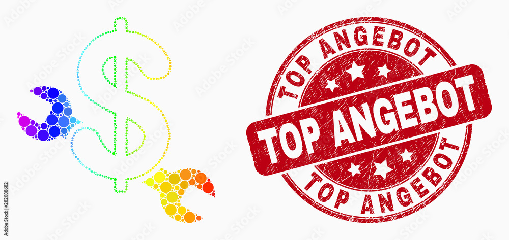Dot rainbow gradiented repair price mosaic pictogram and Top Angebot ...