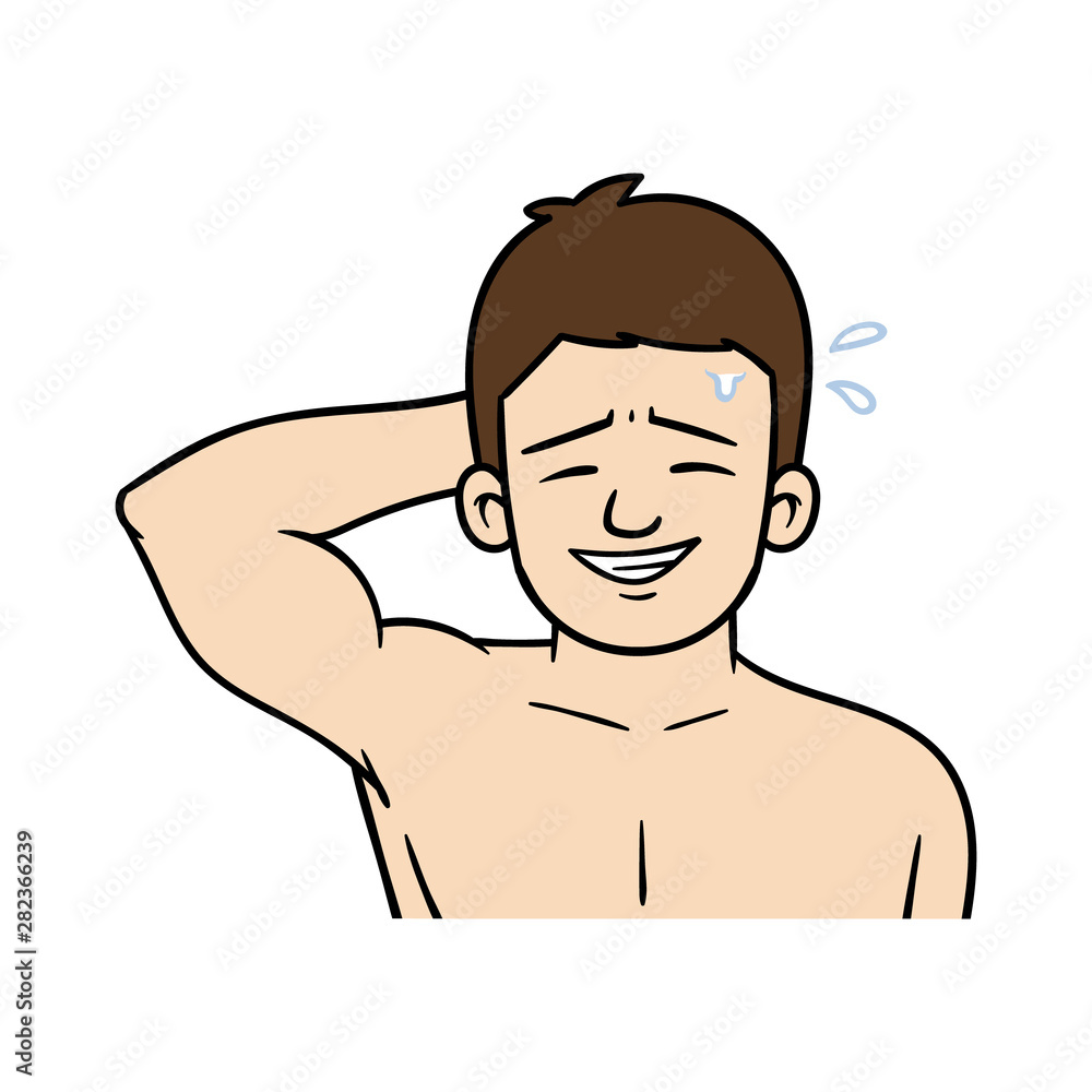Cartoon Embarrassed Man Vector Illustration Stock Vector | Adobe Stock