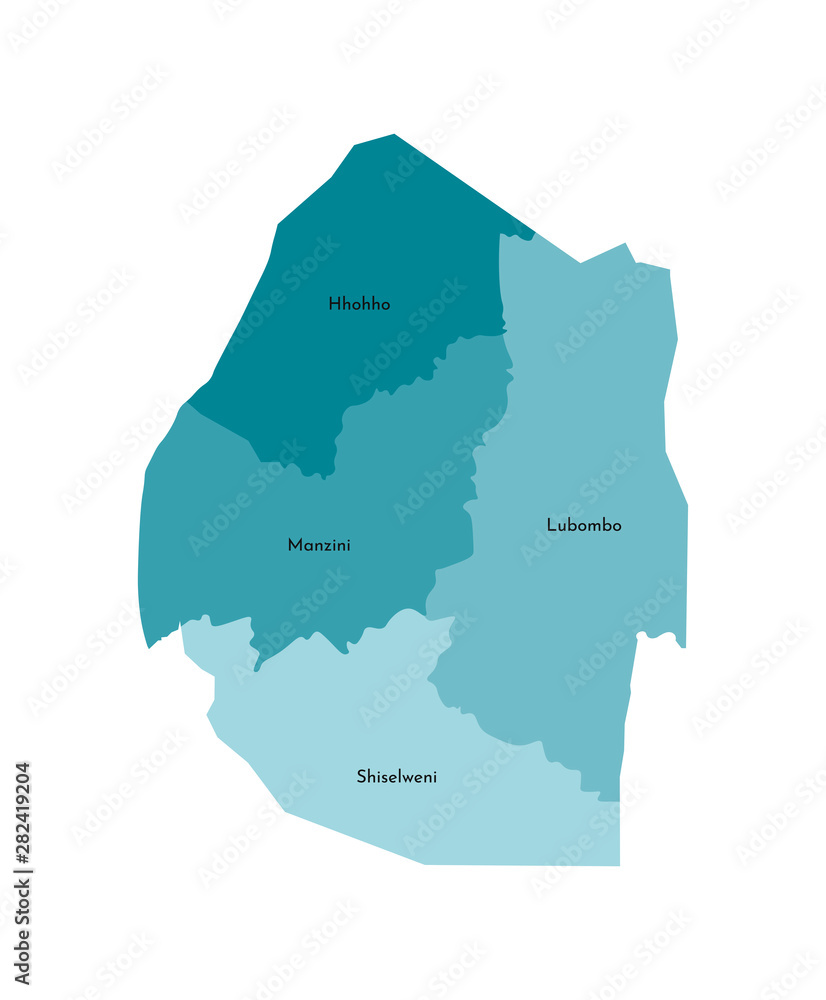 Vector isolated illustration of simplified administrative map of ...