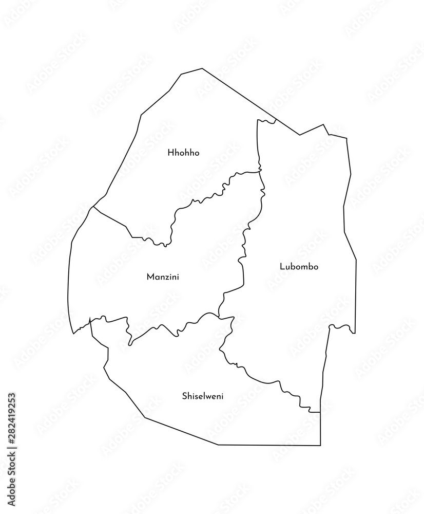 Vector isolated illustration of simplified administrative map of ...