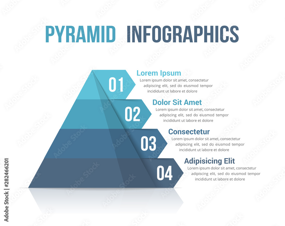 Pyramid Infographics Stock Vector | Adobe Stock