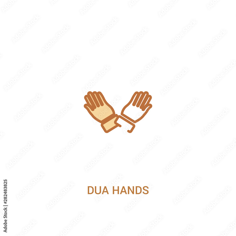 dua hands concept 2 colored icon. simple line element illustration ...