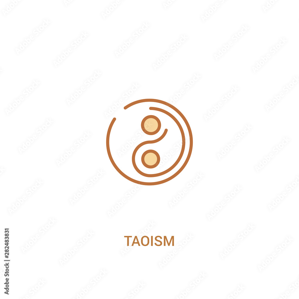 taoism concept 2 colored icon. simple line element illustration ...