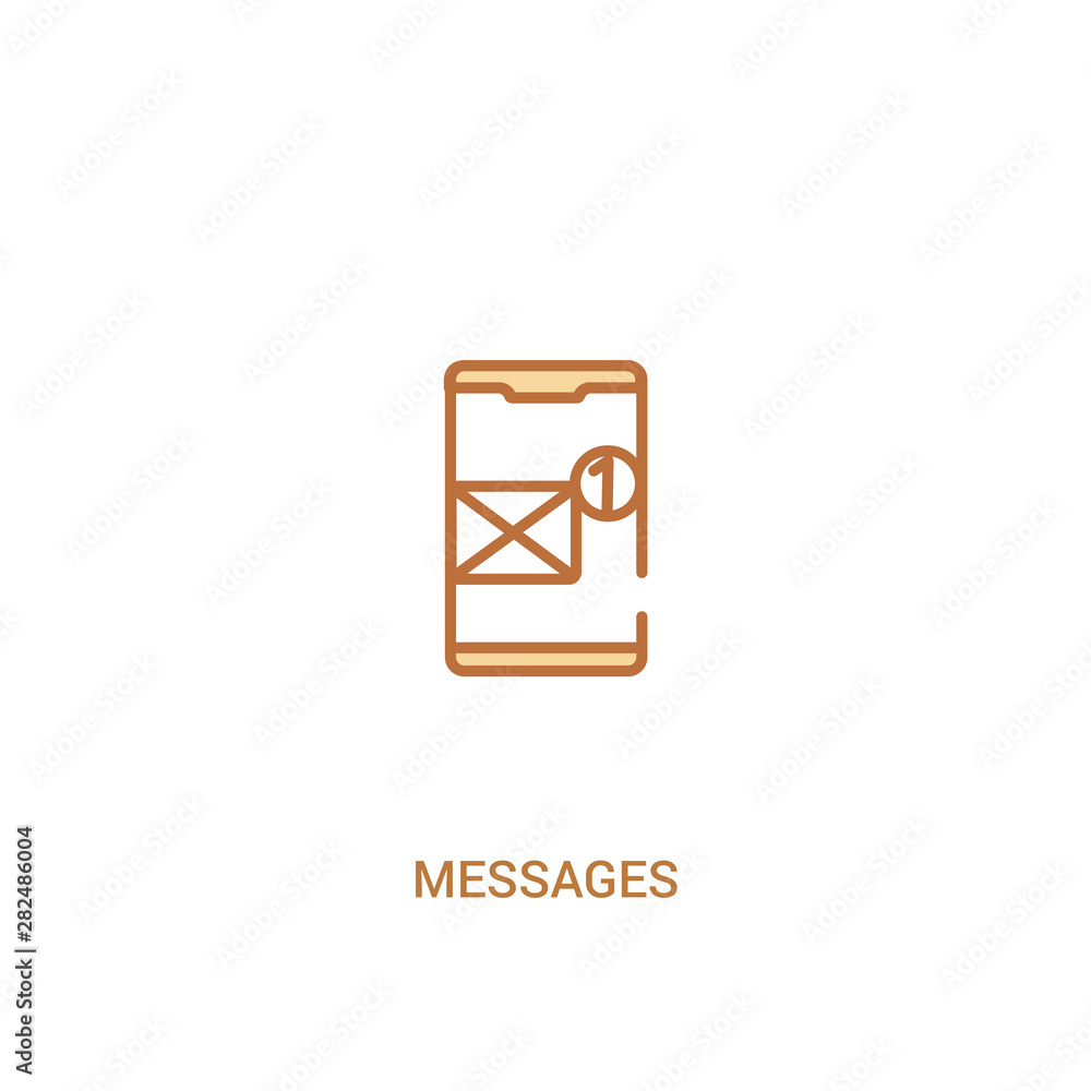 messages concept 2 colored icon. simple line element illustration ...
