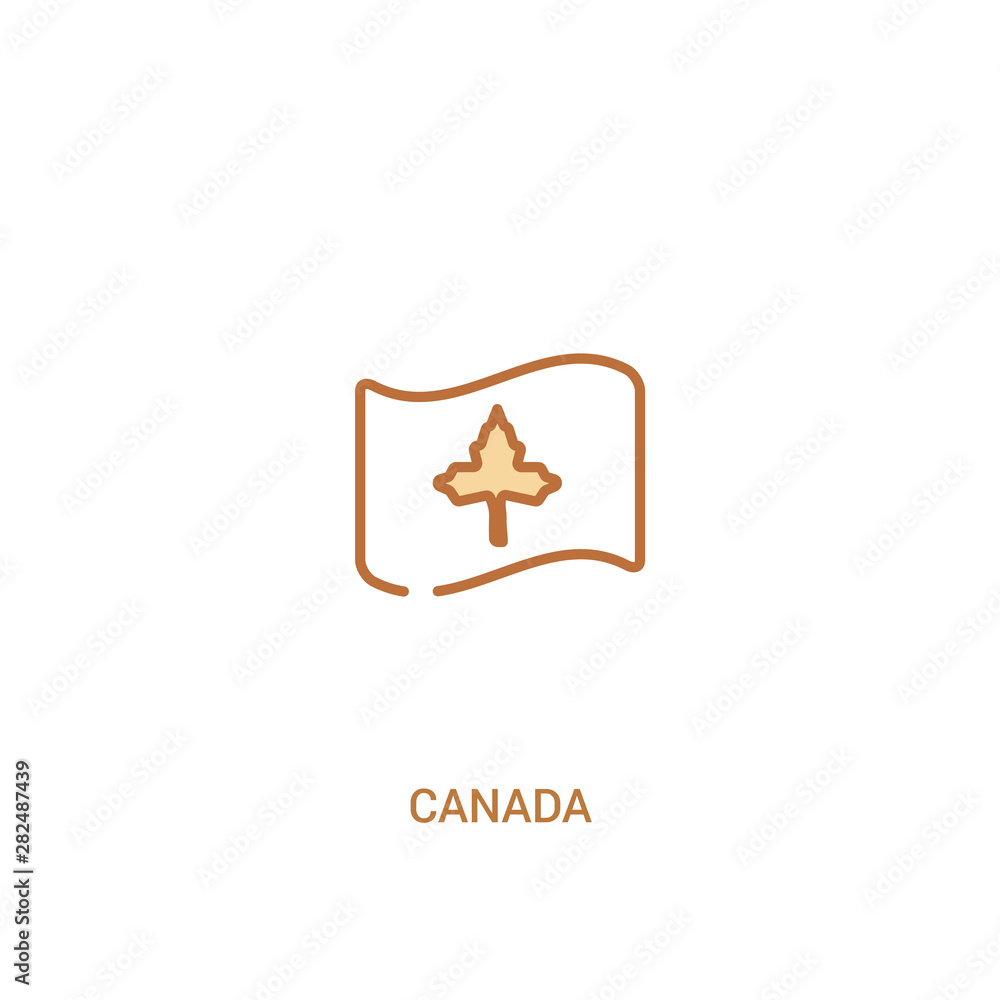 canada concept 2 colored icon. simple line element illustration ...