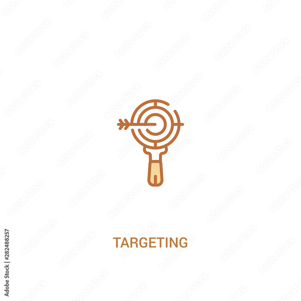 targeting concept 2 colored icon. simple line element illustration ...