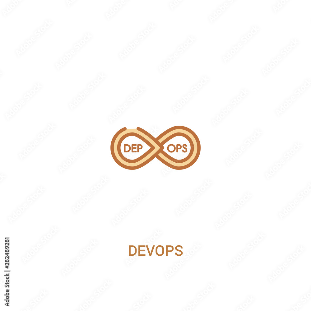 devops concept 2 colored icon. simple line element illustration ...