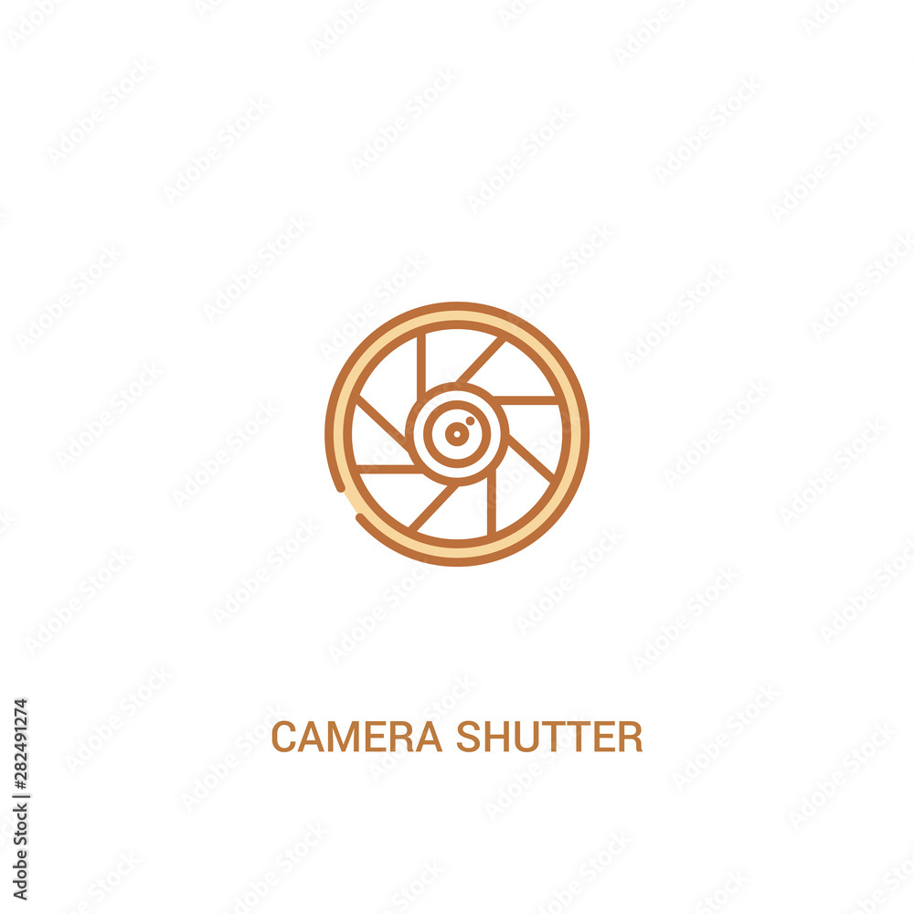 camera shutter concept 2 colored icon. simple line element illustration ...