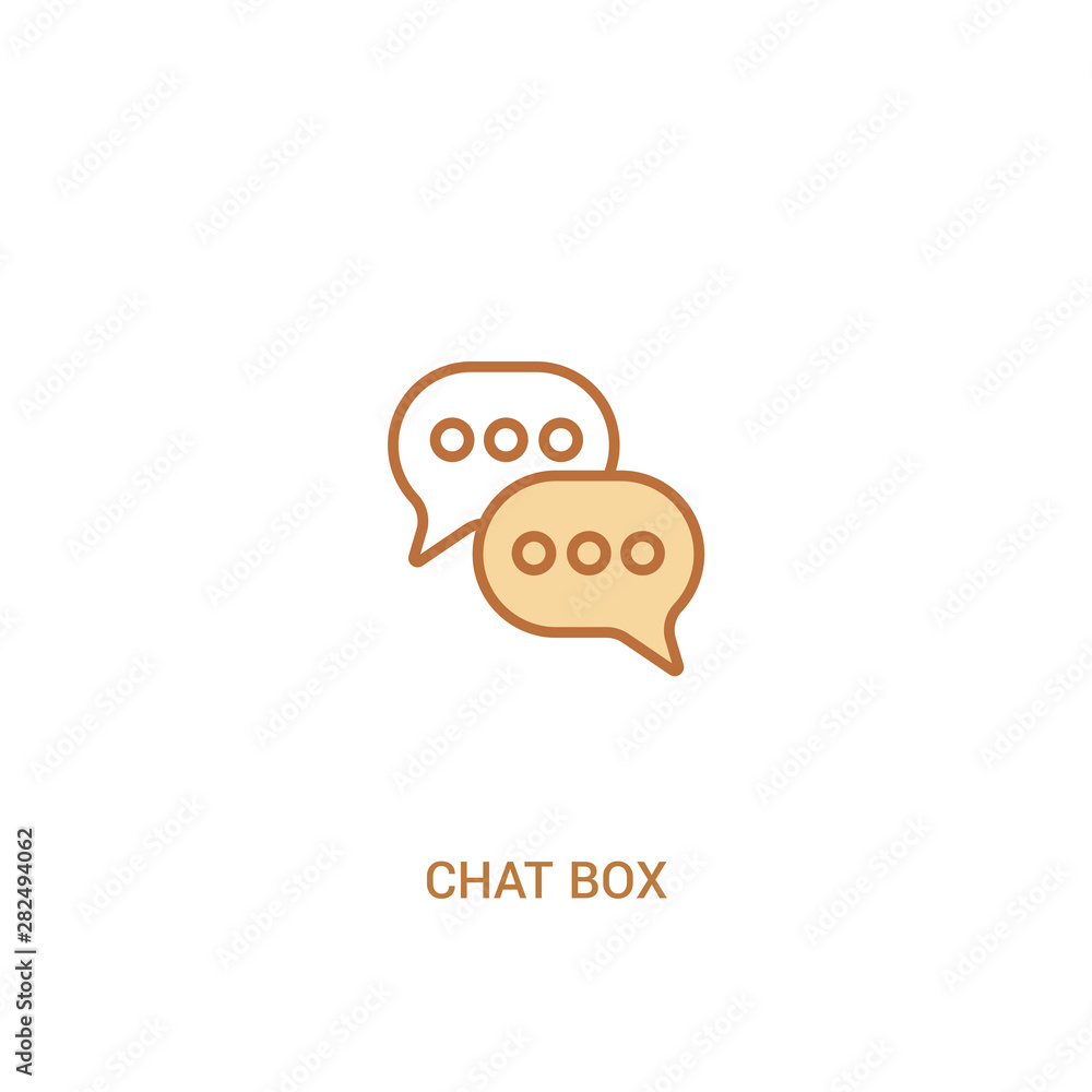 chat box concept 2 colored icon. simple line element illustration ...