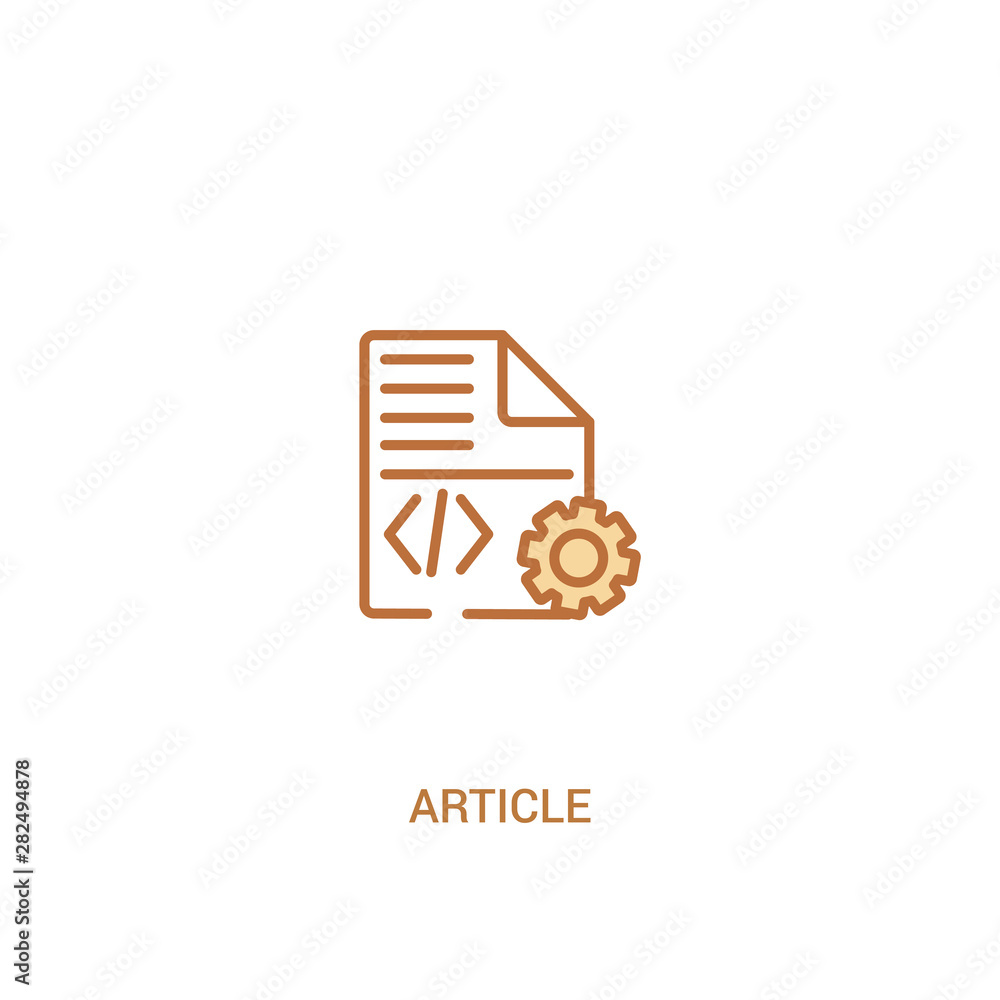 article concept 2 colored icon. simple line element illustration ...