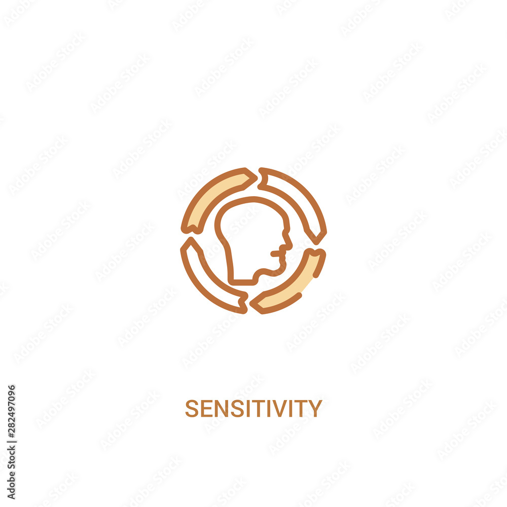 sensitivity concept 2 colored icon. simple line element illustration ...