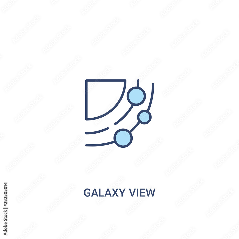 galaxy view concept 2 colored icon. simple line element illustration ...