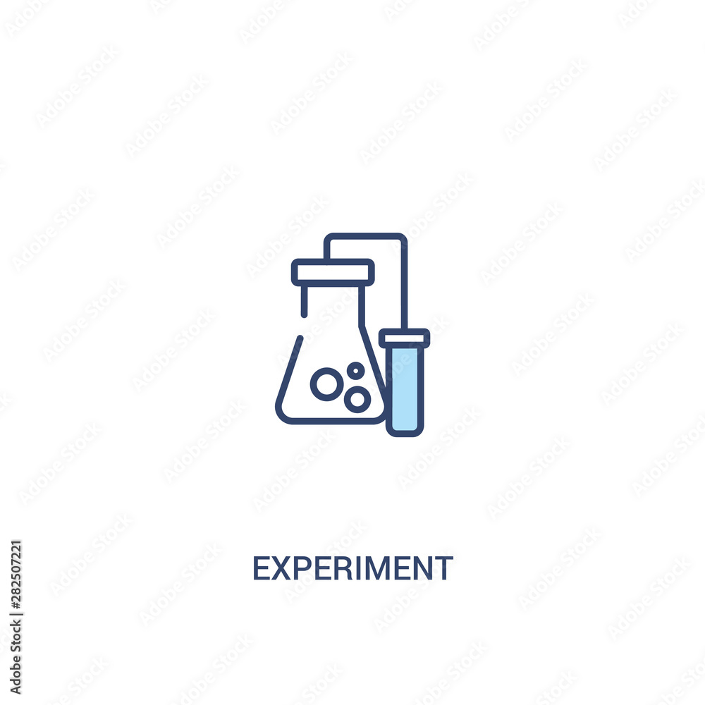 experiment concept 2 colored icon. simple line element illustration ...