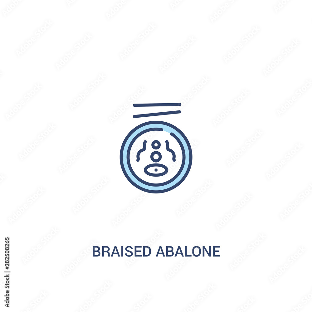 braised abalone concept 2 colored icon. simple line element ...