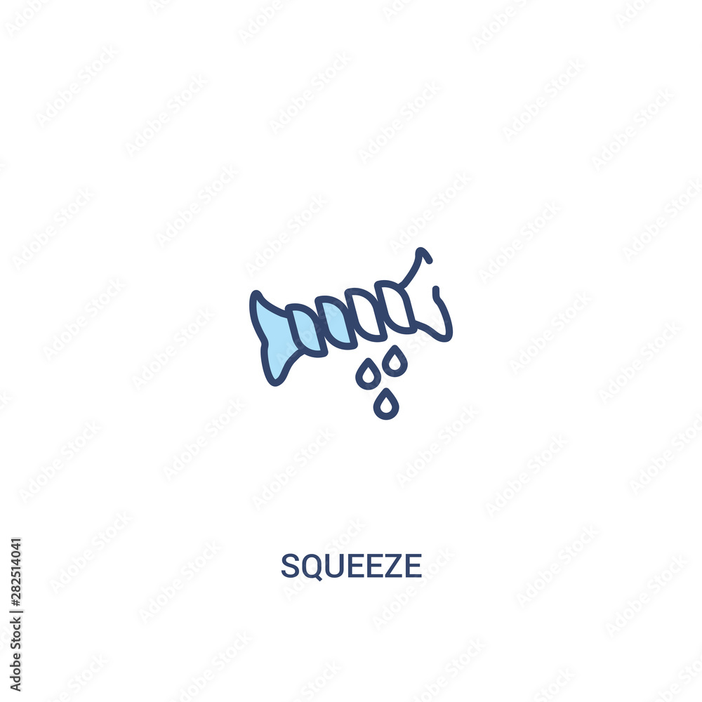 squeeze concept 2 colored icon. simple line element illustration ...