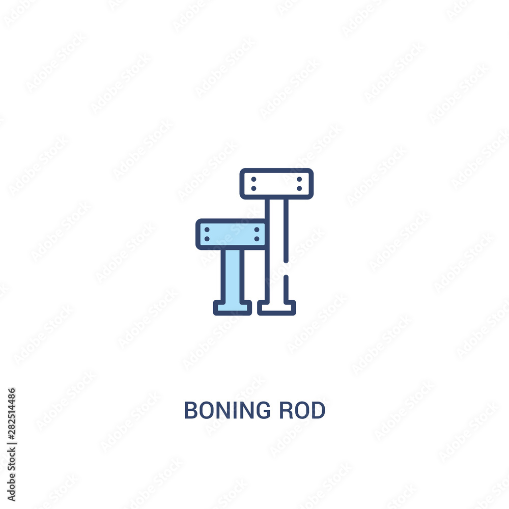 boning rod concept 2 colored icon. simple line element illustration ...