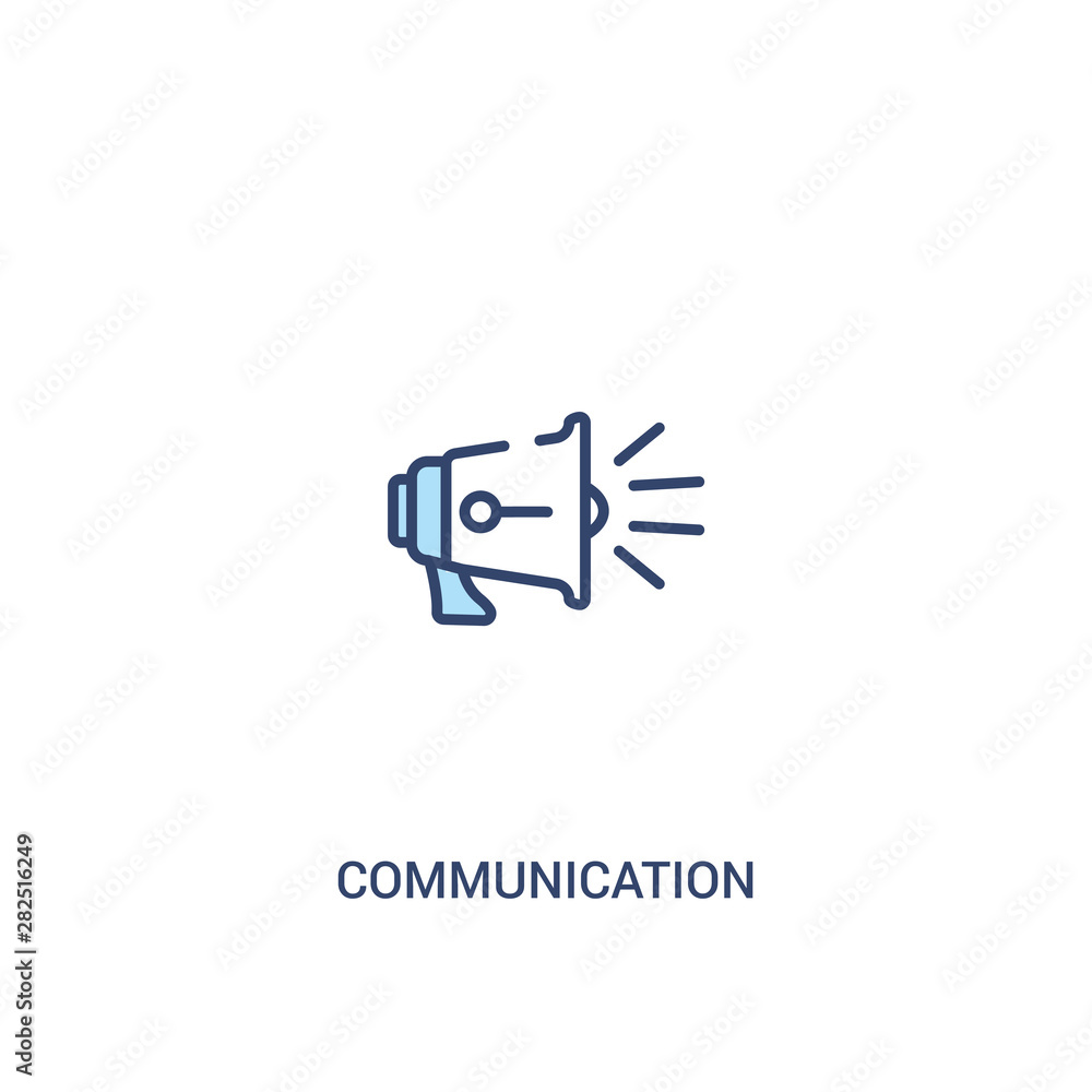 communication concept 2 colored icon. simple line element illustration ...