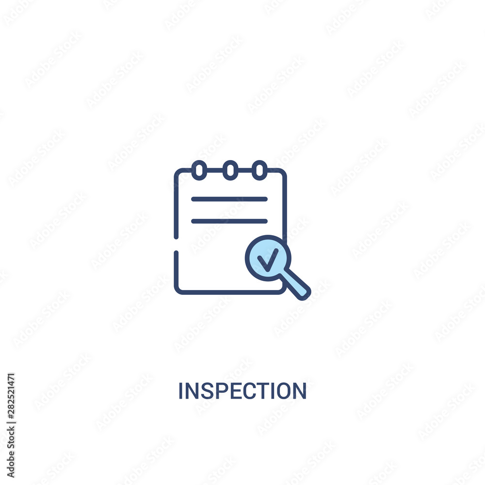 inspection concept 2 colored icon. simple line element illustration ...