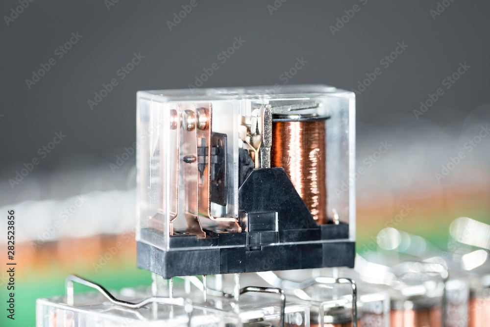 Electromagnetic relays Stock Photo | Adobe Stock