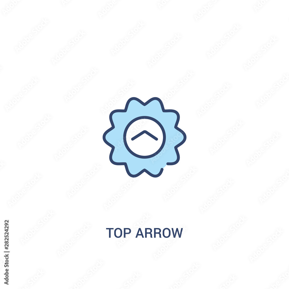top arrow concept 2 colored icon. simple line element illustration ...