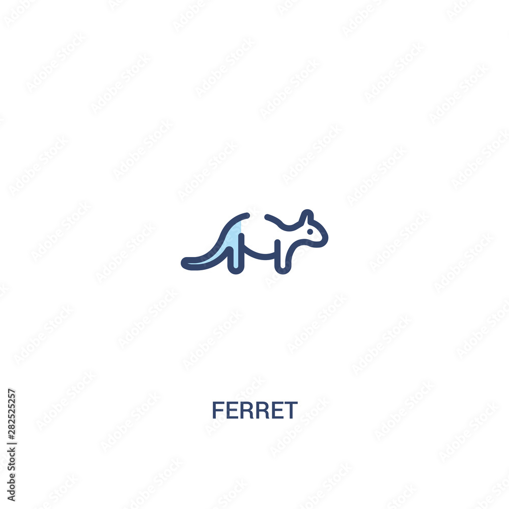 ferret concept 2 colored icon. simple line element illustration ...