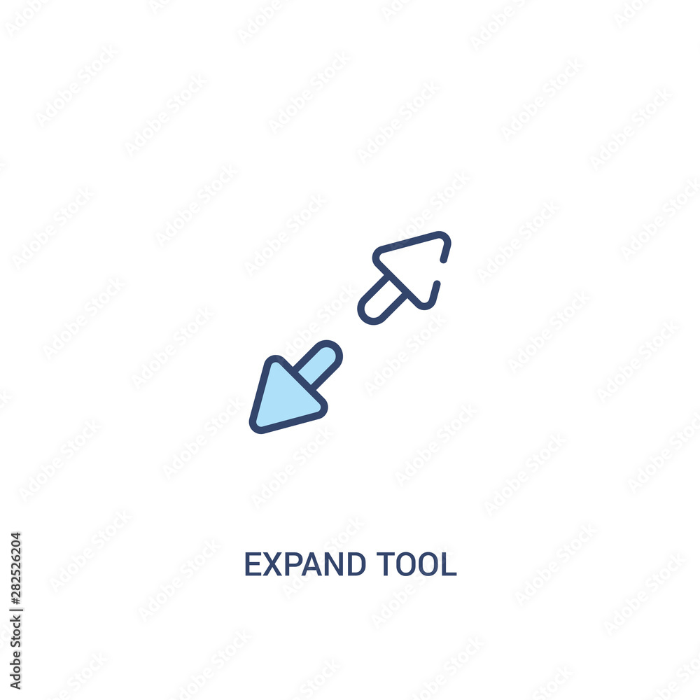 expand tool concept 2 colored icon. simple line element illustration ...