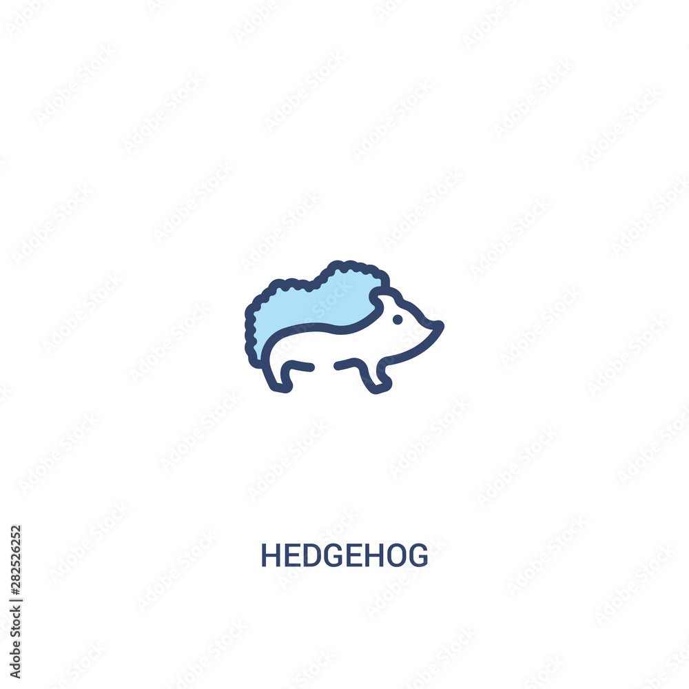 hedgehog concept 2 colored icon. simple line element illustration ...