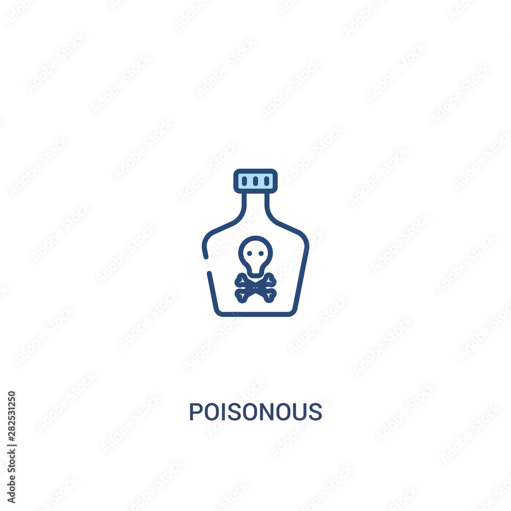 poisonous concept 2 colored icon. simple line element illustration ...