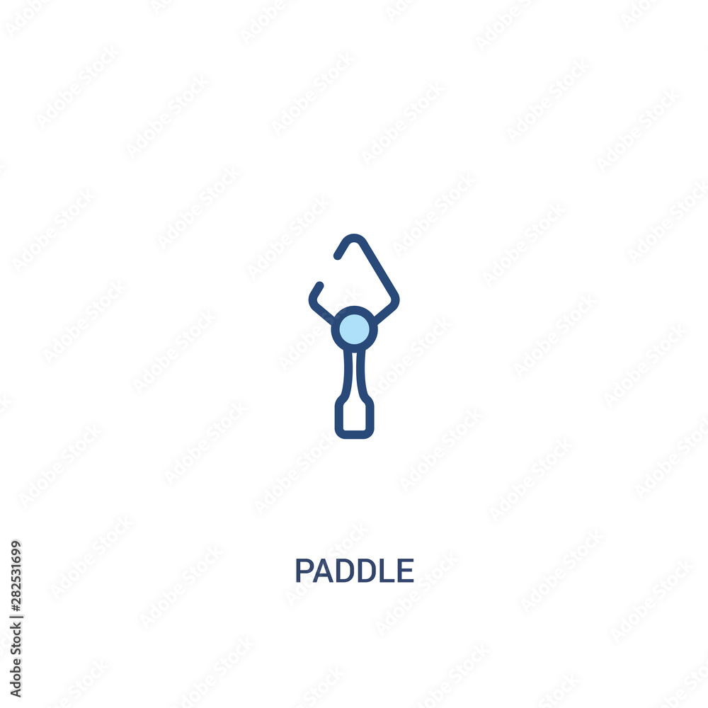 paddle concept 2 colored icon. simple line element illustration ...