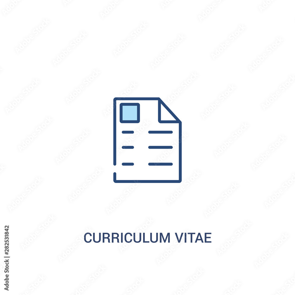 curriculum vitae concept 2 colored icon. simple line element ...