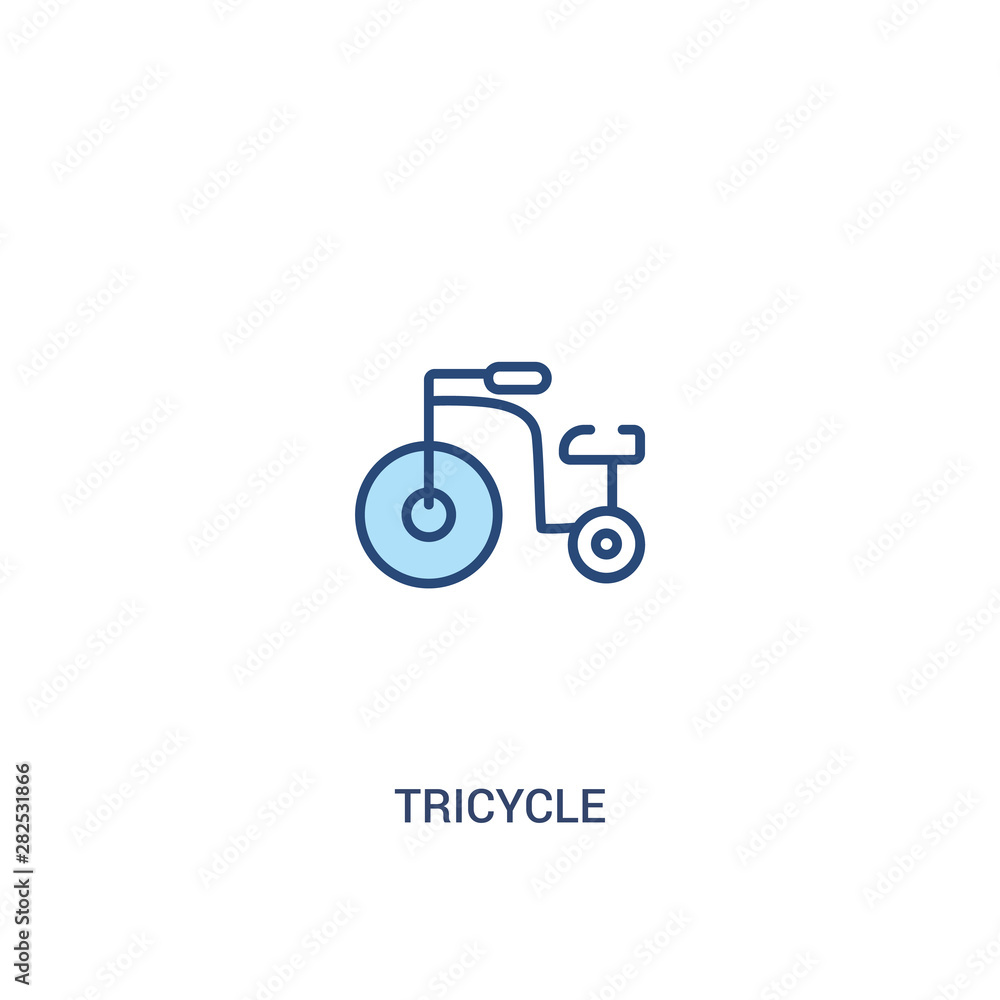 tricycle concept 2 colored icon. simple line element illustration ...