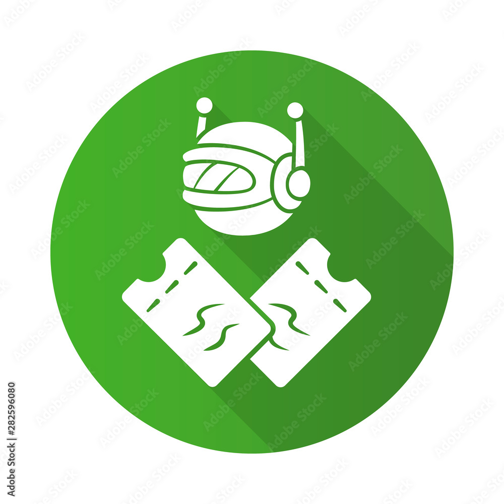 Scalper bot flat design long shadow glyph icon. Tickets wholesale ...
