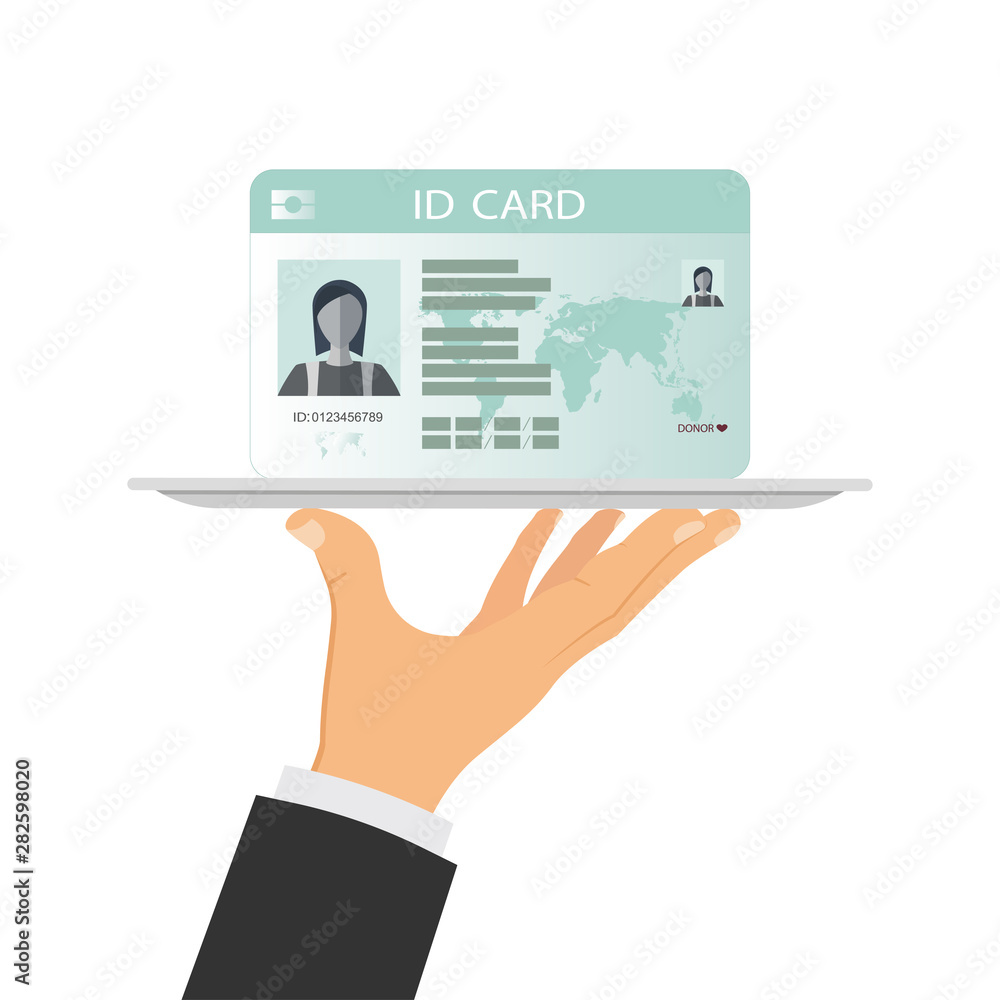 Personal identification card. ID card, identification card, identity ...