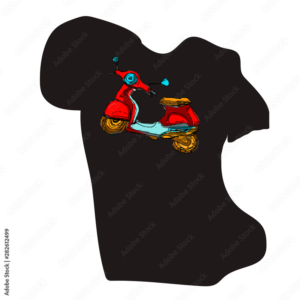 Custom chopper and motorcycle logos set. Detailed illustrations for ...