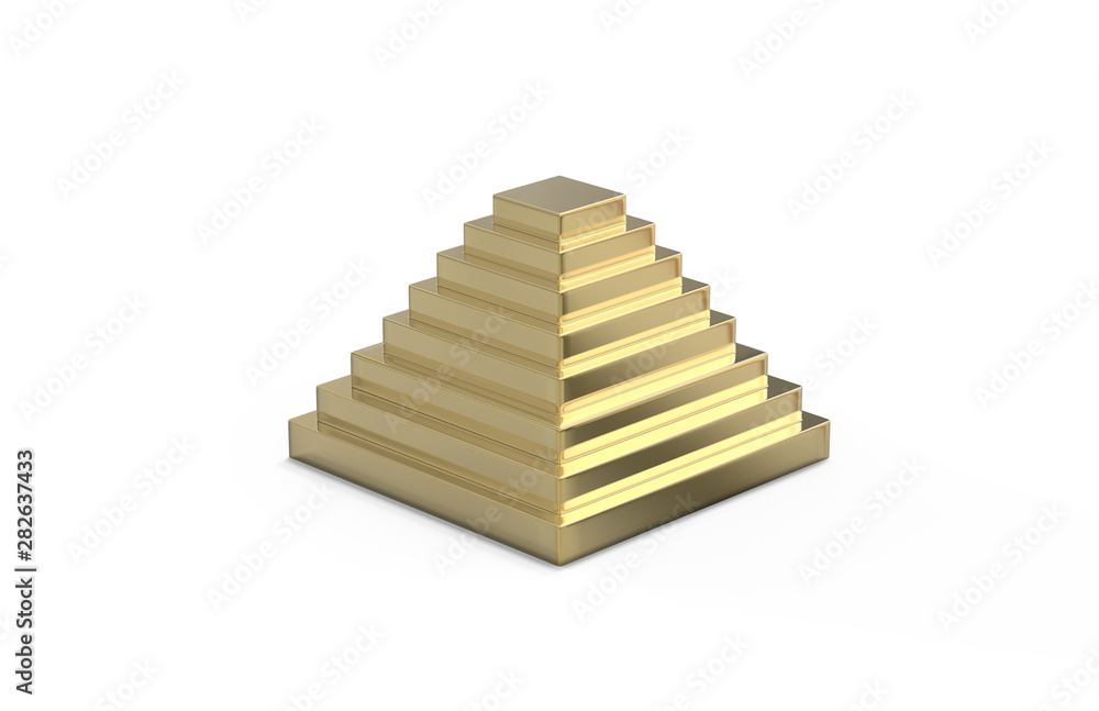Pyramid Stairs Of success on isolated white background, ready for your ...