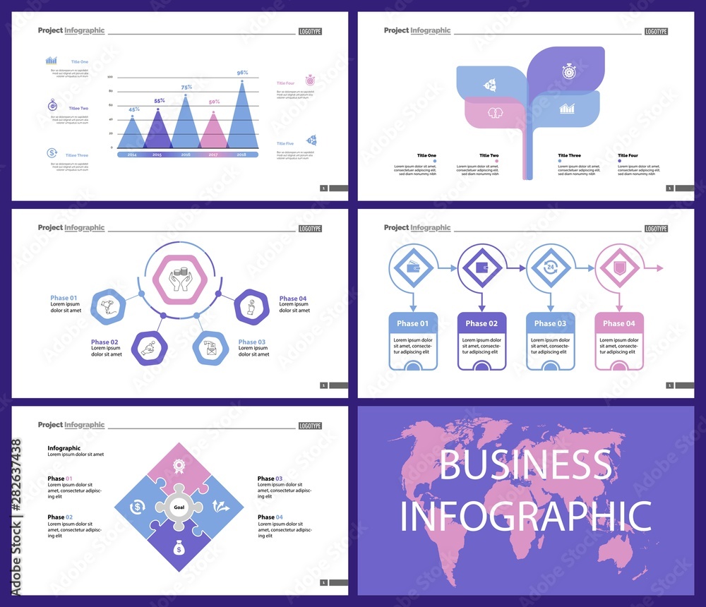 Set of teamwork and statistics concept infographic charts. Business ...