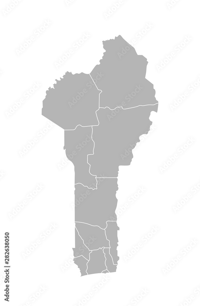 Vector isolated illustration of simplified administrative map of Benin ...