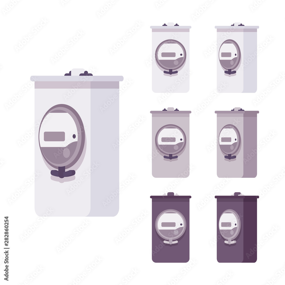 Electric meter measurement box set. Home electrical equipment, energy ...