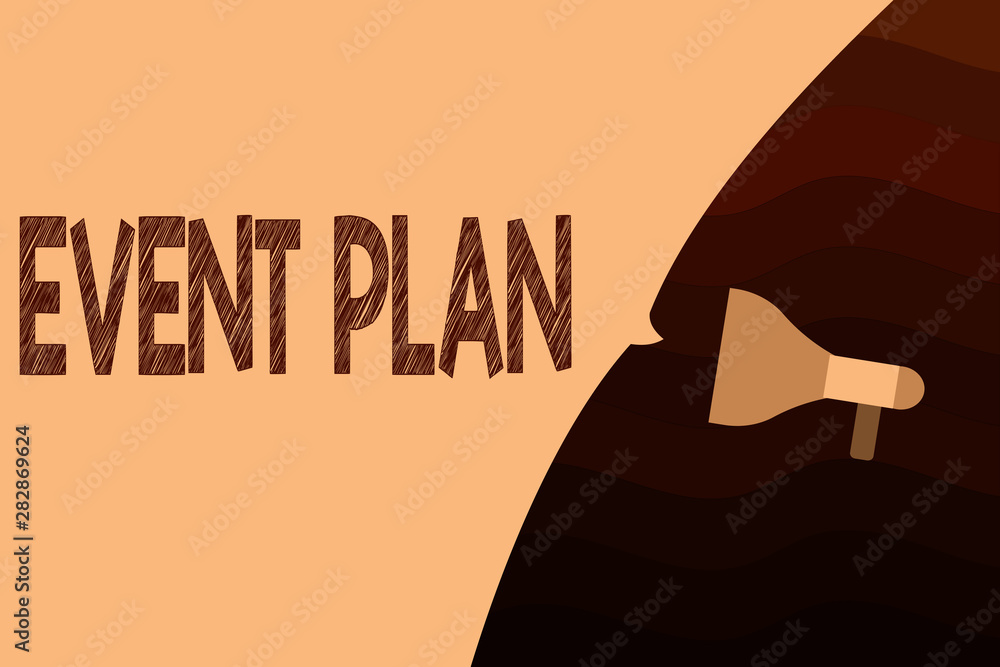 Handwriting text Event Plan. Concept meaning Process of analysisaging a ...