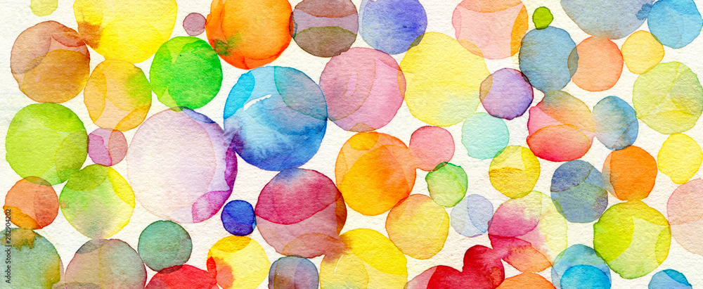 Abstract bubble watercolor brush strokes painted background. Texture ...