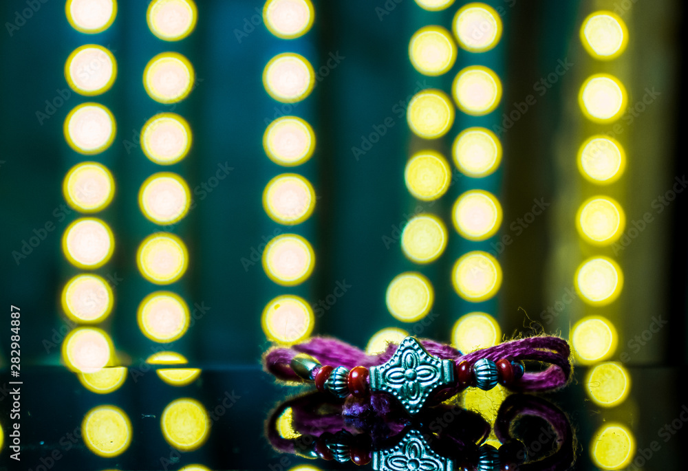 Beautiful Rakhi also known as Rakhdi. Raksha bandhan is Indian festival ...