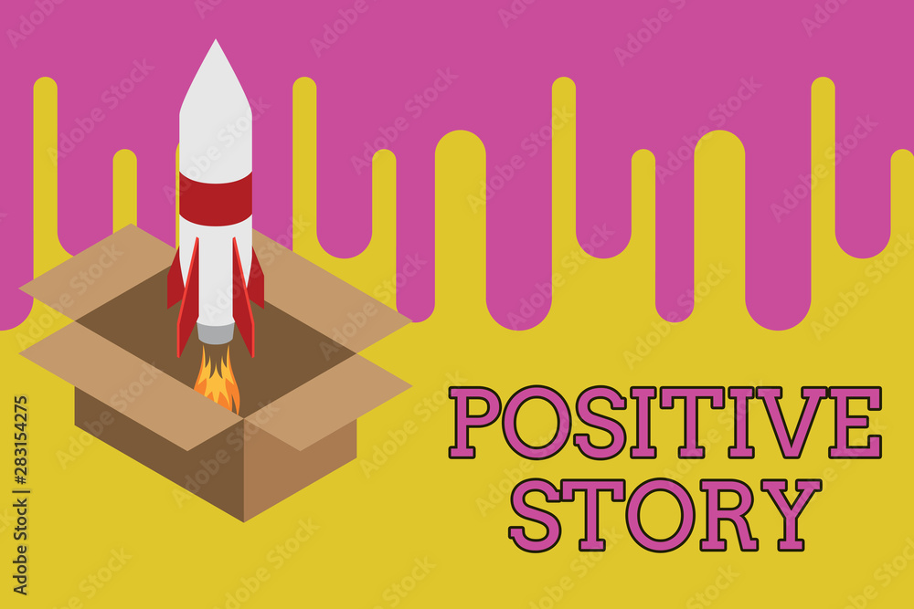 Writing note showing Positive Story. Business concept for Meaningful ...