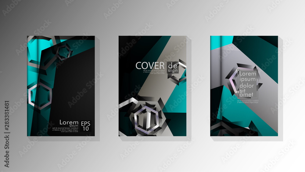Vector collection of book cover backgrounds for brochures, leaflets ...