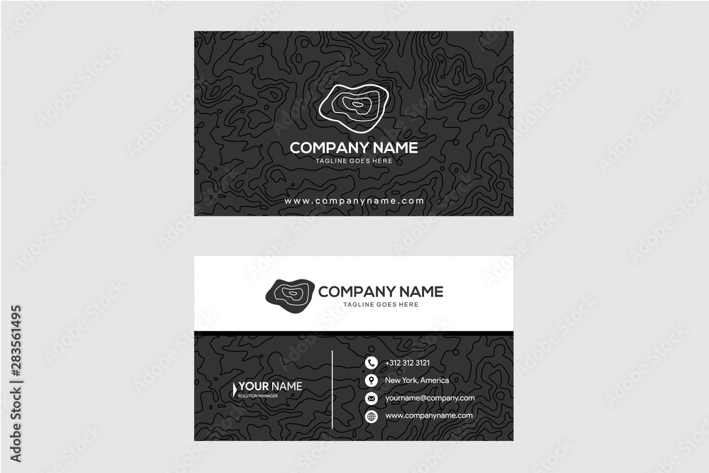topographic map contour business card template. Perfect for business ...
